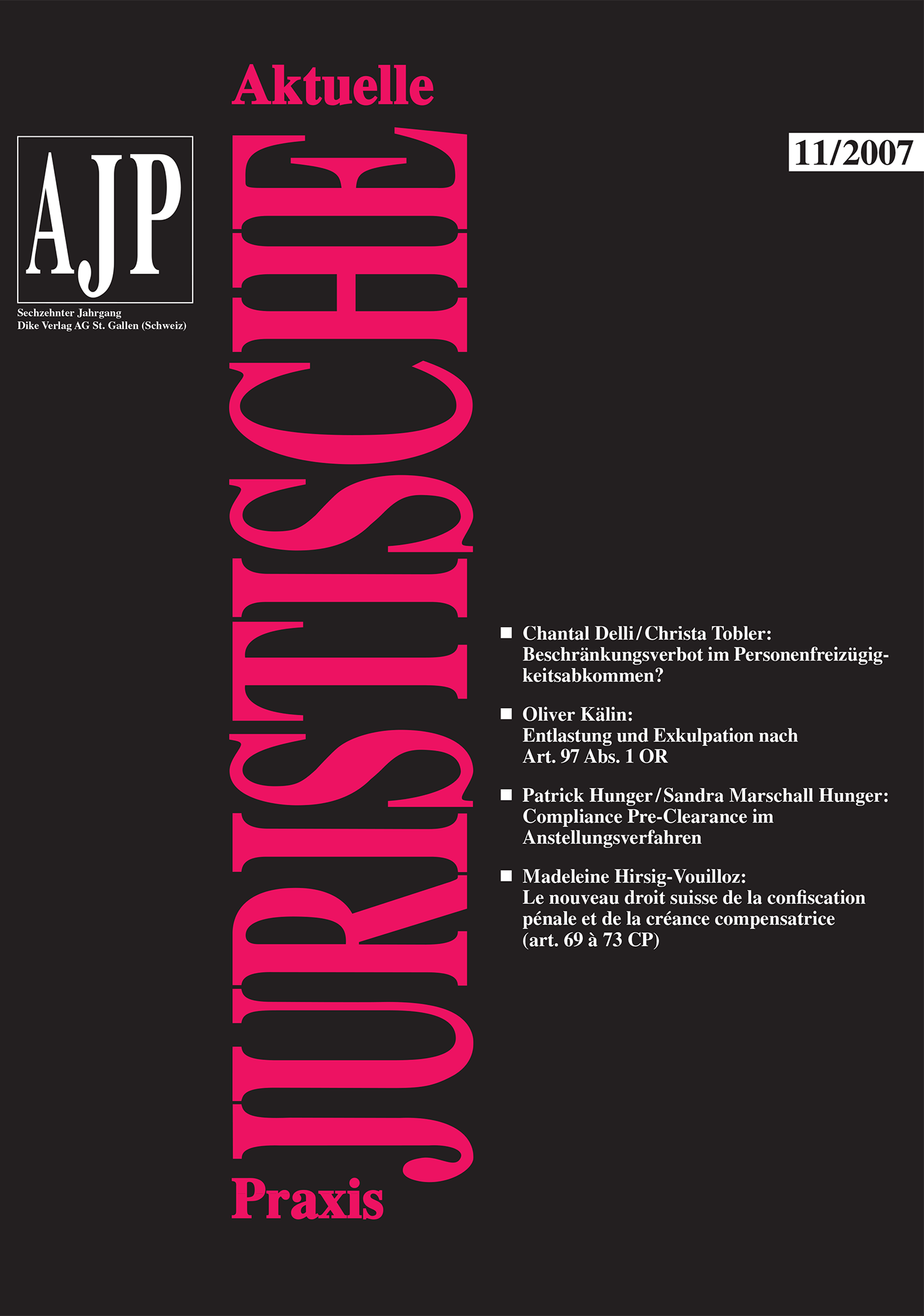 AJP/PJA 11/2007 - DIKE Verlag