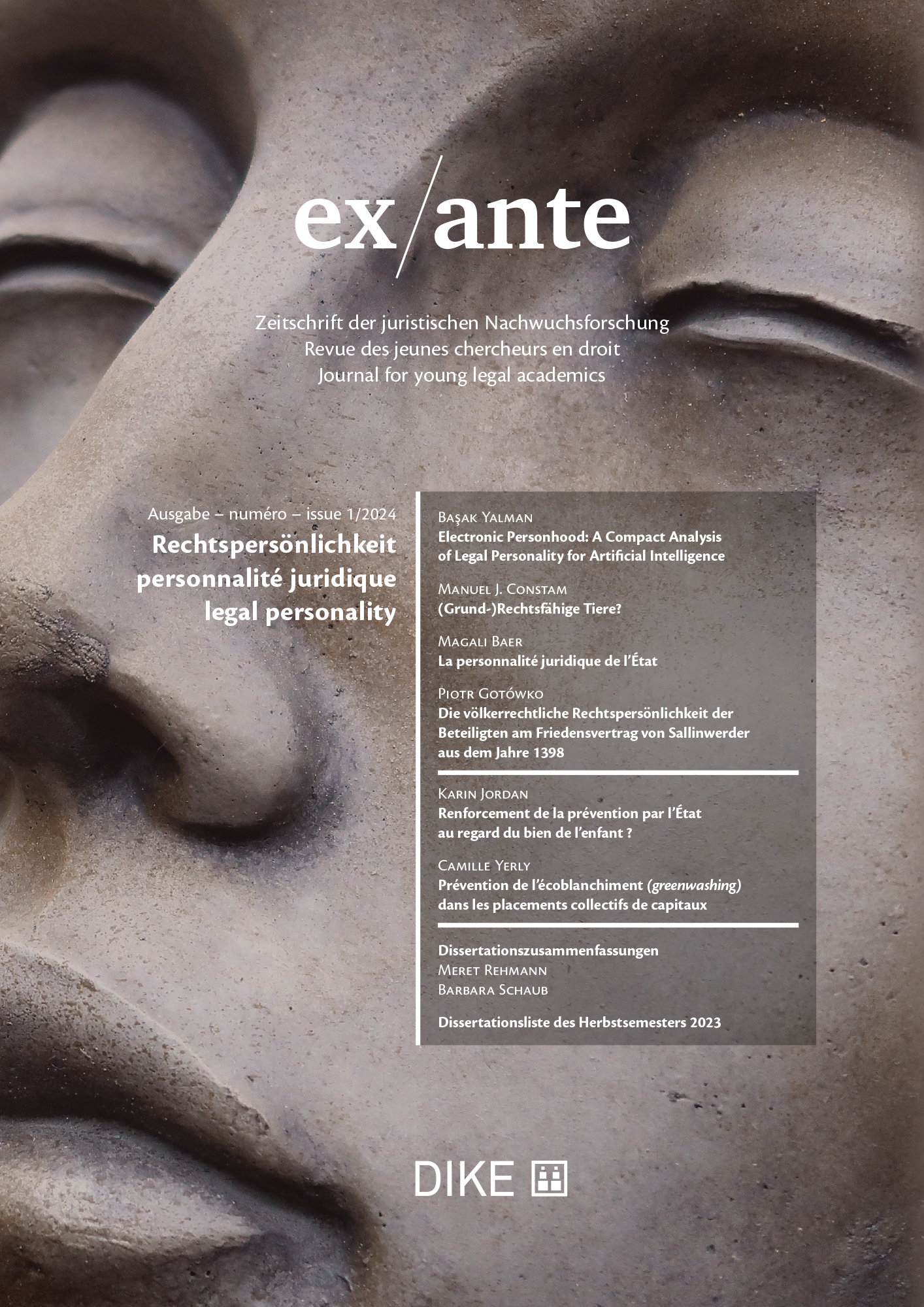 ex/ante 1/2024 - Aktuelle Ausgabe - ex/ante - Zeitschriften - DIKE Verlag