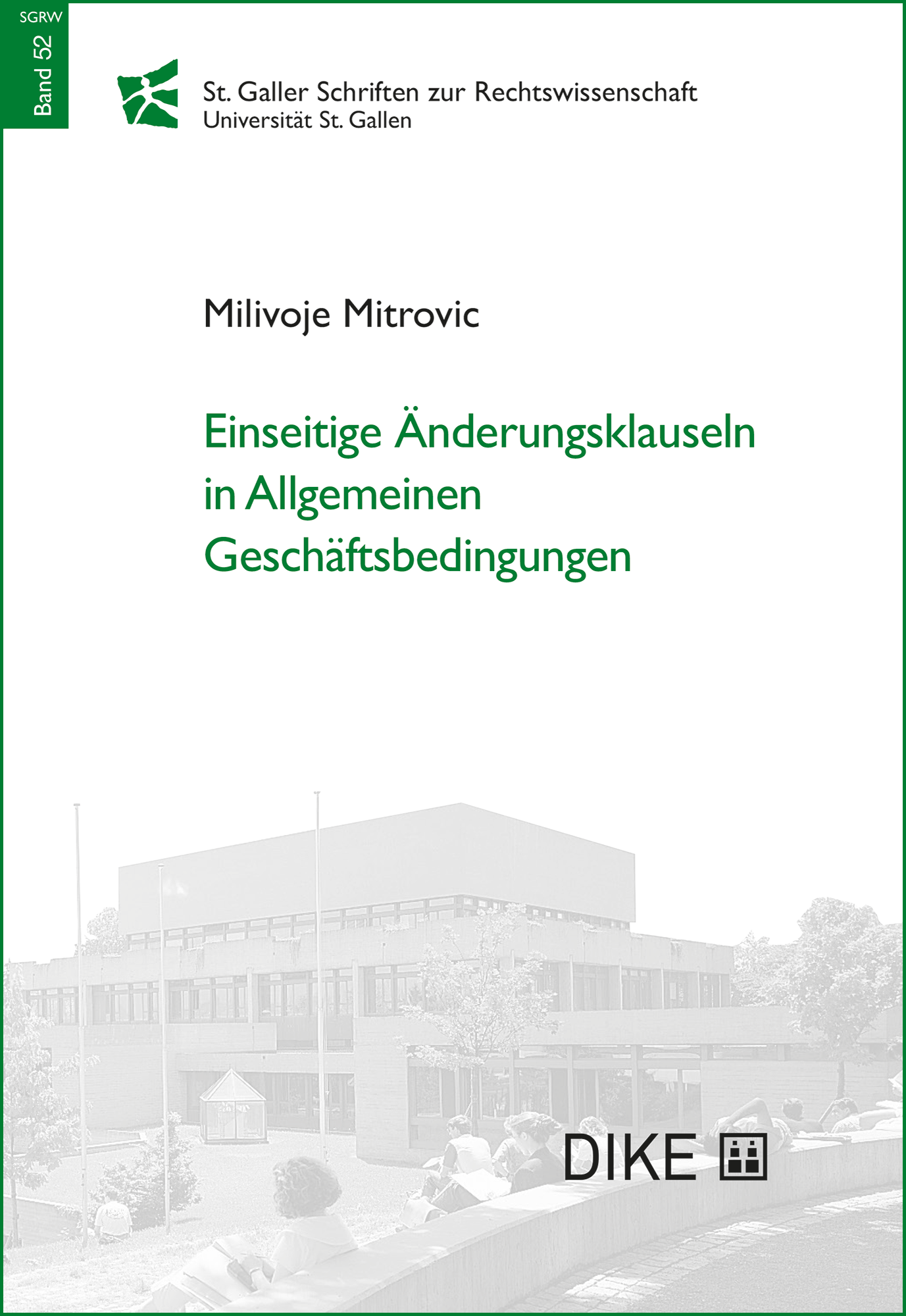 Einseitige Änderungsklauseln in Allgemeinen Geschäftsbedingungen ...