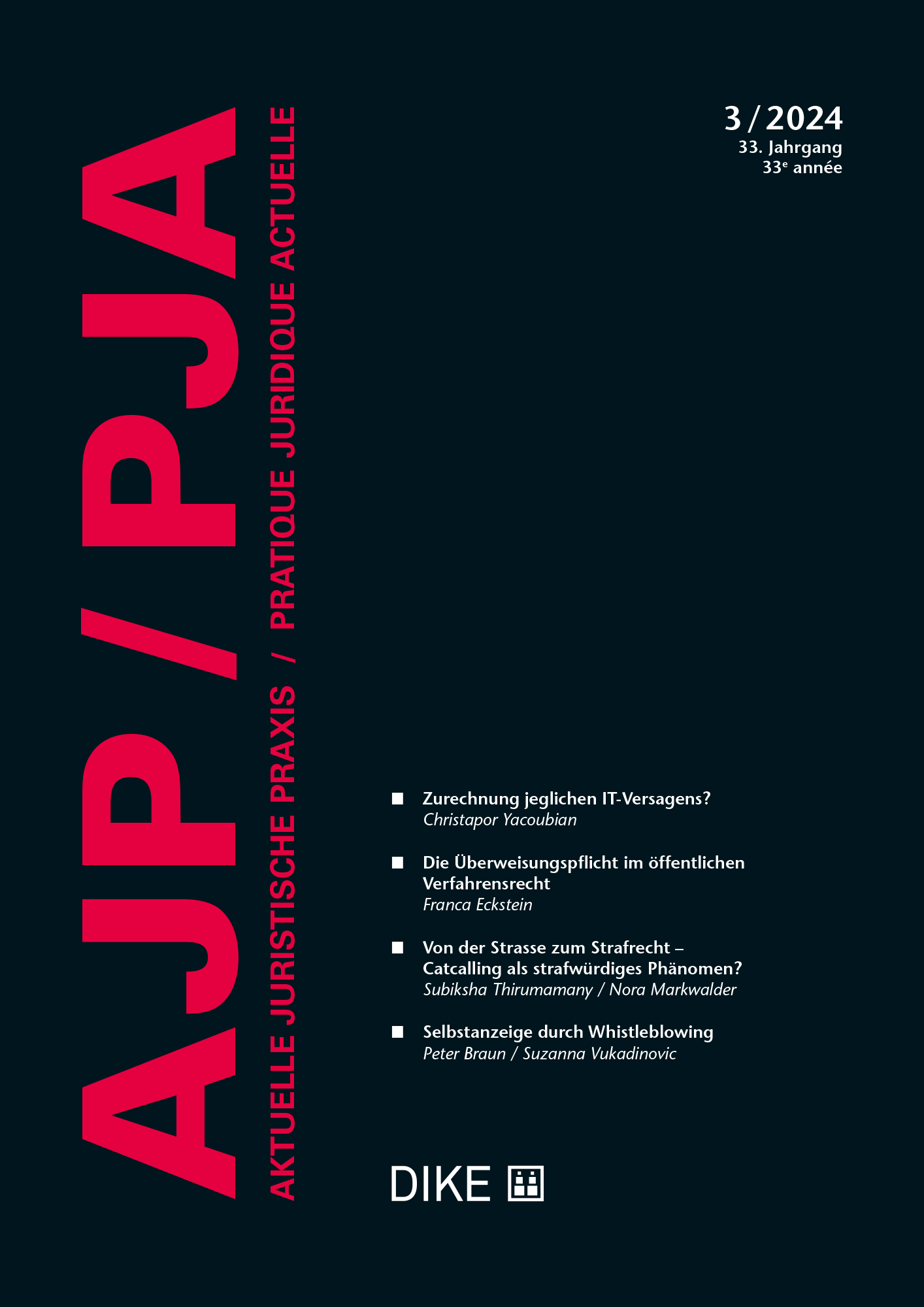 AJP/PJA 03/2024 - AJP-Archiv - AJP/PJA - Zeitschriften - DIKE Verlag